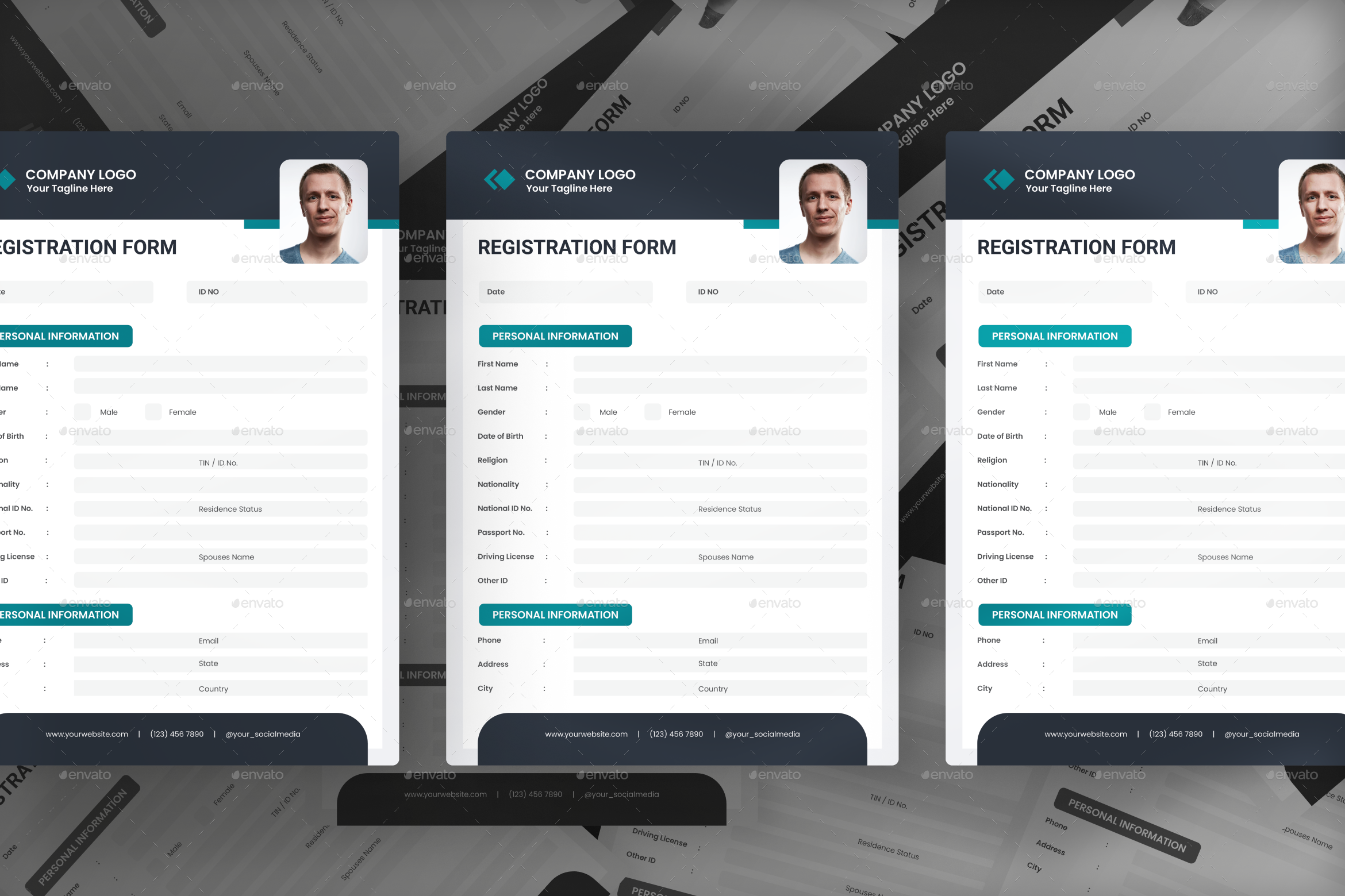 Minimalist Registration Form, Print Templates | GraphicRiver
