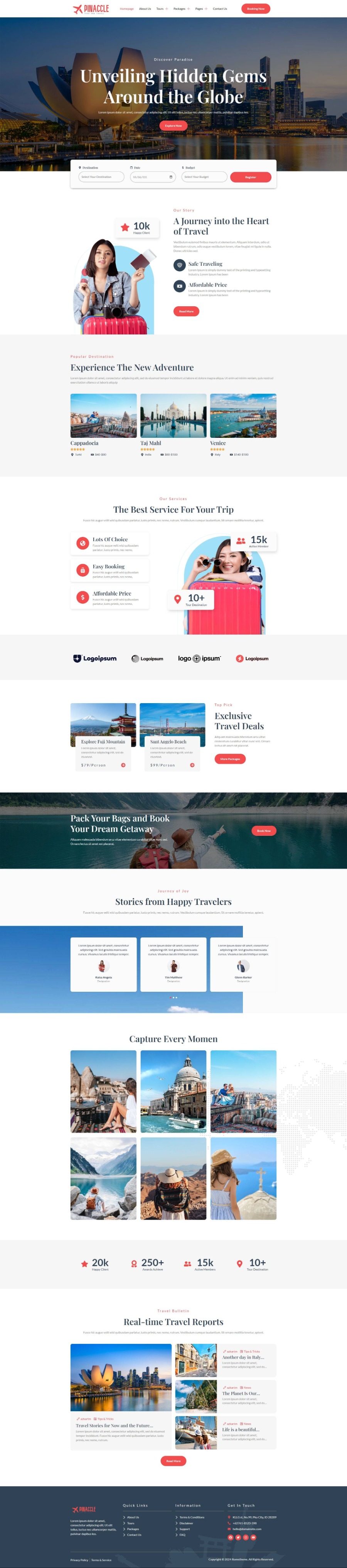 Pinnacle - Tour and Travel Elementor Template Kit by Rometheme ...