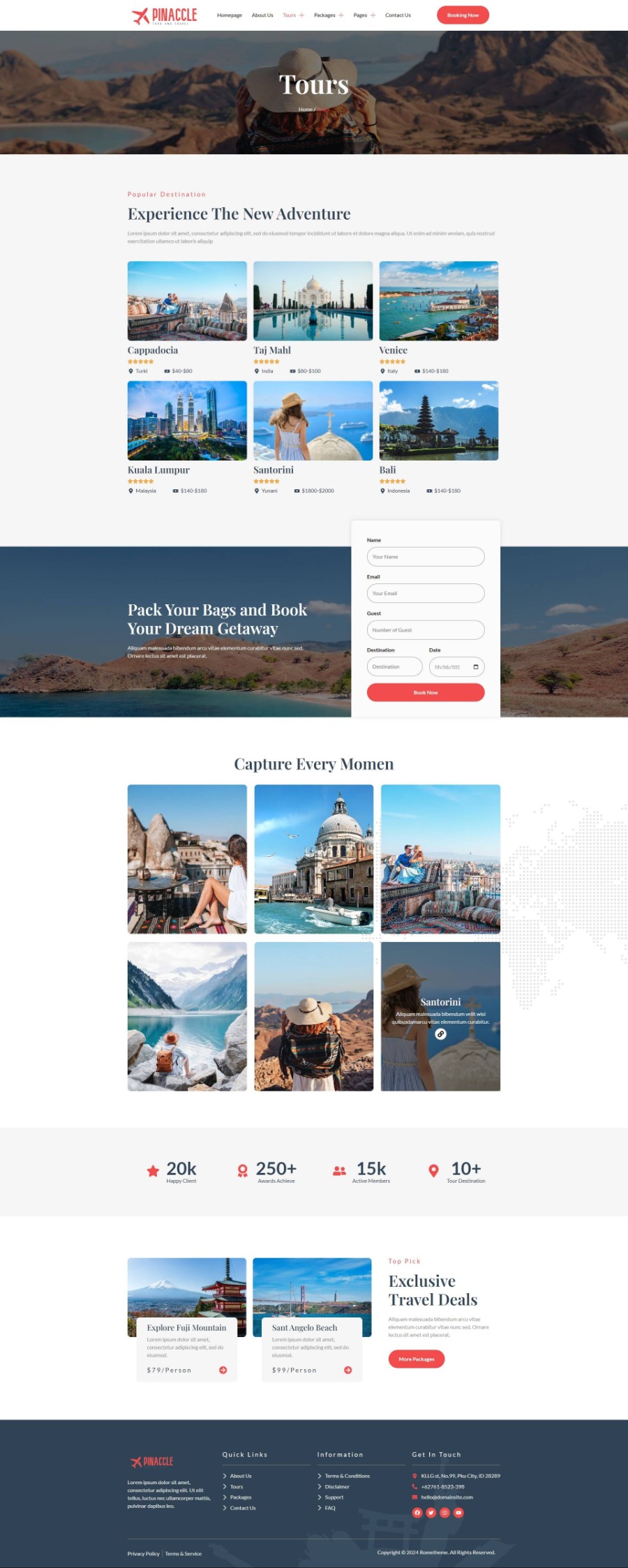 Pinnacle - Tour and Travel Elementor Template Kit by Rometheme ...