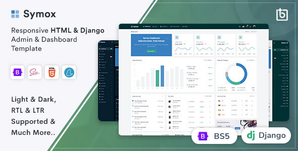 Symox - Django Admin & Dashboard Template by Themesbrand | ThemeForest