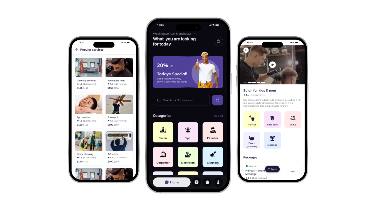 Home Helper On-Demand Service Flutter App UI Kit by thefuturelens ...
