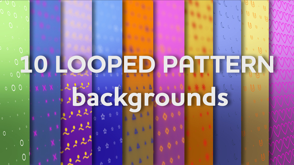 10 Depth Colorful Vertical Background Loop Pack, After Effects Project ...