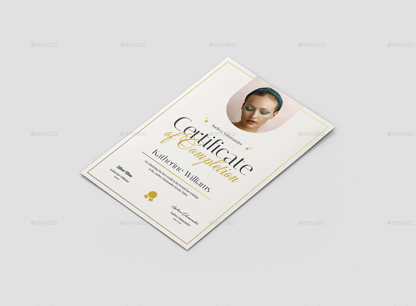 Esthetician Certificate Template, Print Templates | GraphicRiver