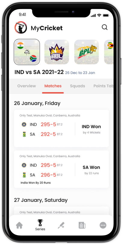 Cricket App v1.0. - Cricbuzz Clone | React Native mobile app template by slmbstore