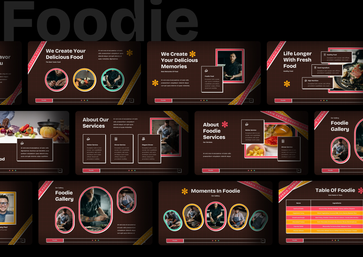 Foodie - Food & Restaurant PowerPoint Presentation, Presentation Templates