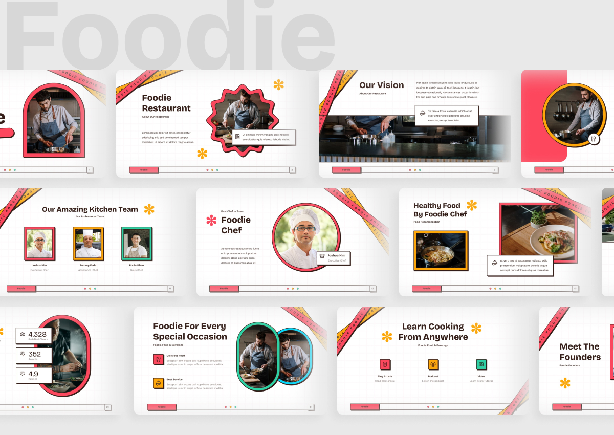 Foodie - Food & Restaurant Keynote Presentation, Presentation Templates