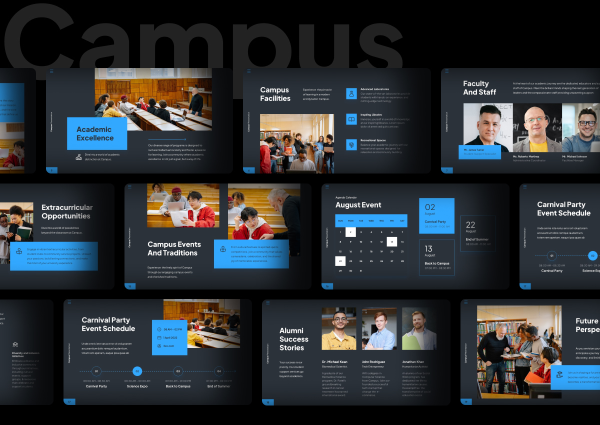 Campus - University PowerPoint Presentation, Presentation Templates