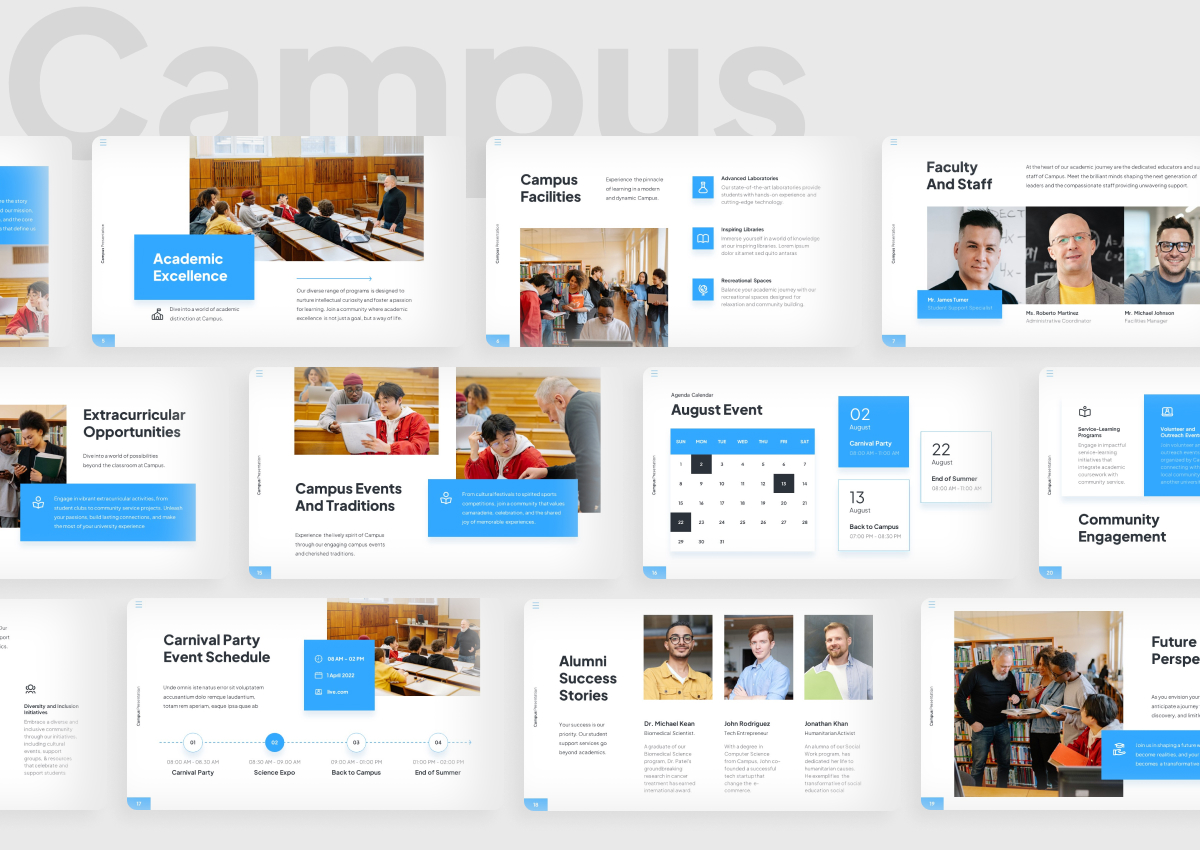 Campus - University Keynote Presentation, Presentation Templates ...