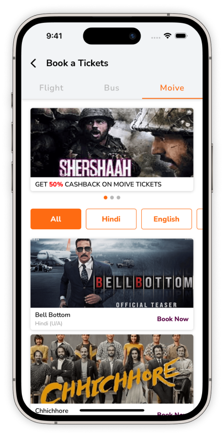 Online Recharge Ticket Booking & Bill Payment App Template in Ionic by RenderCodeTechnology