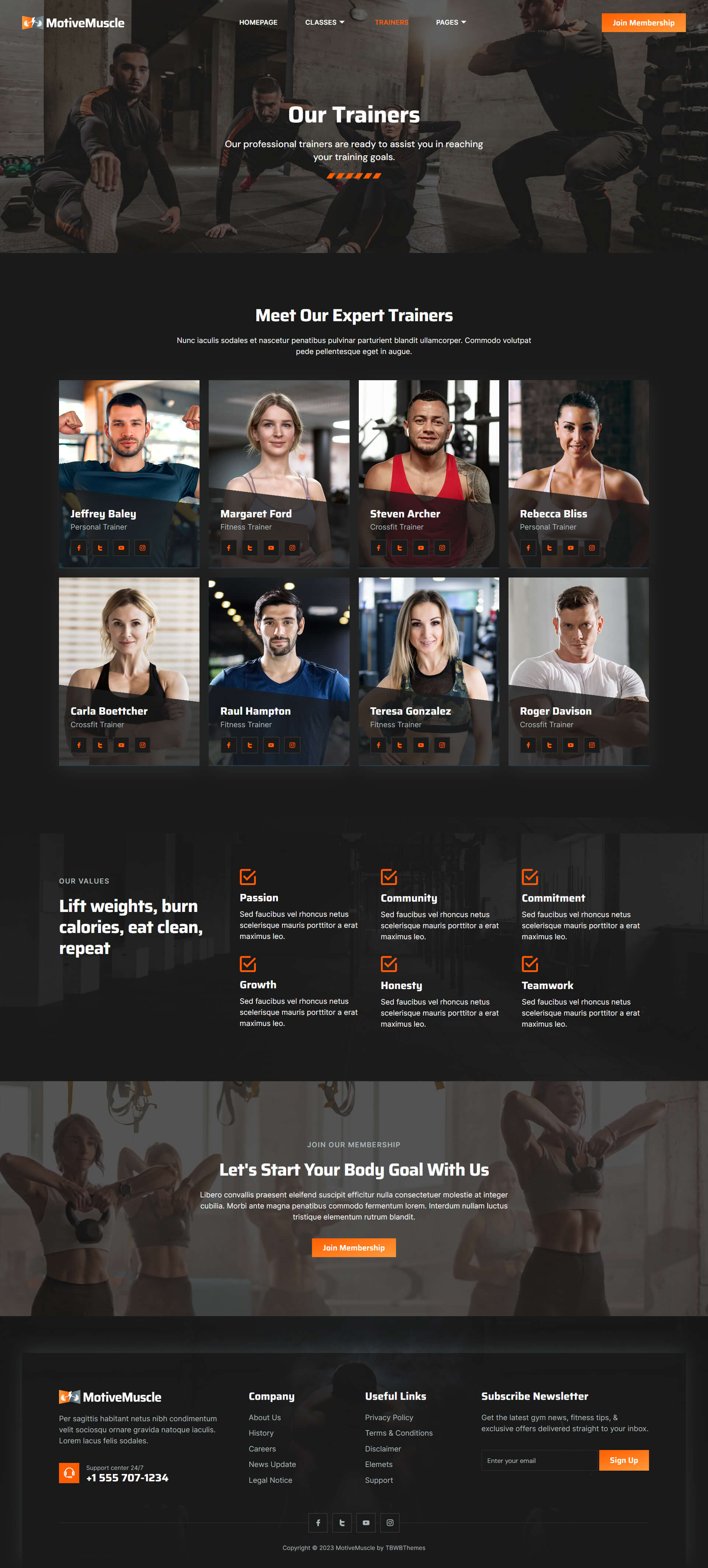 MotiveMuscle - Fitness & Gym Elementor Template Kit by TBWBthemes ...