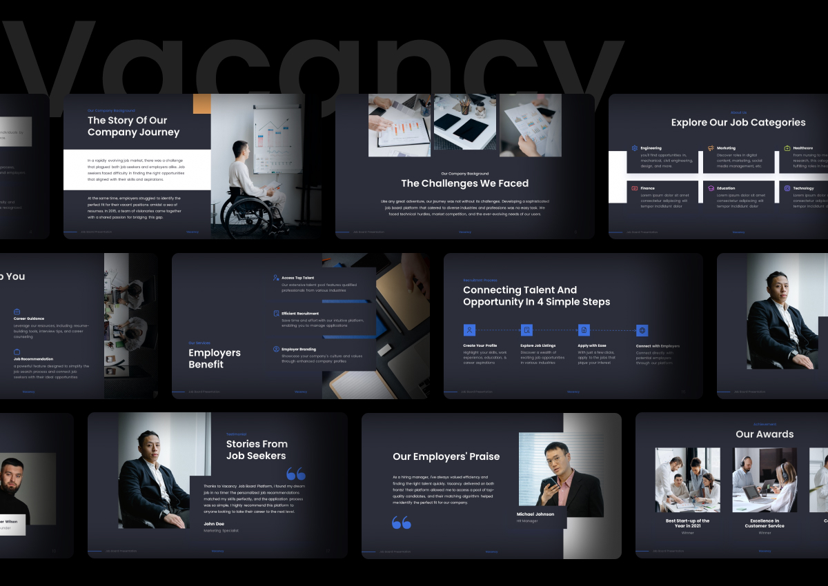 Vacancy - Job Board PowerPoint Presentation, Presentation Templates
