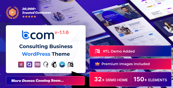 Bcom - Consulting Business WordPress Theme by rs-theme | ThemeForest