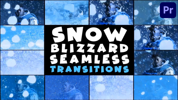 Snow Blizzard Seamless Transitions | Premiere Pro MOGRT, Premiere Pro ...