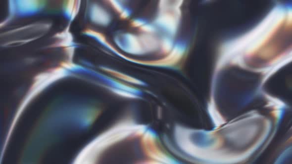 Liquid Metal Looped Abstract Digital Animation with Displaced Noise ...