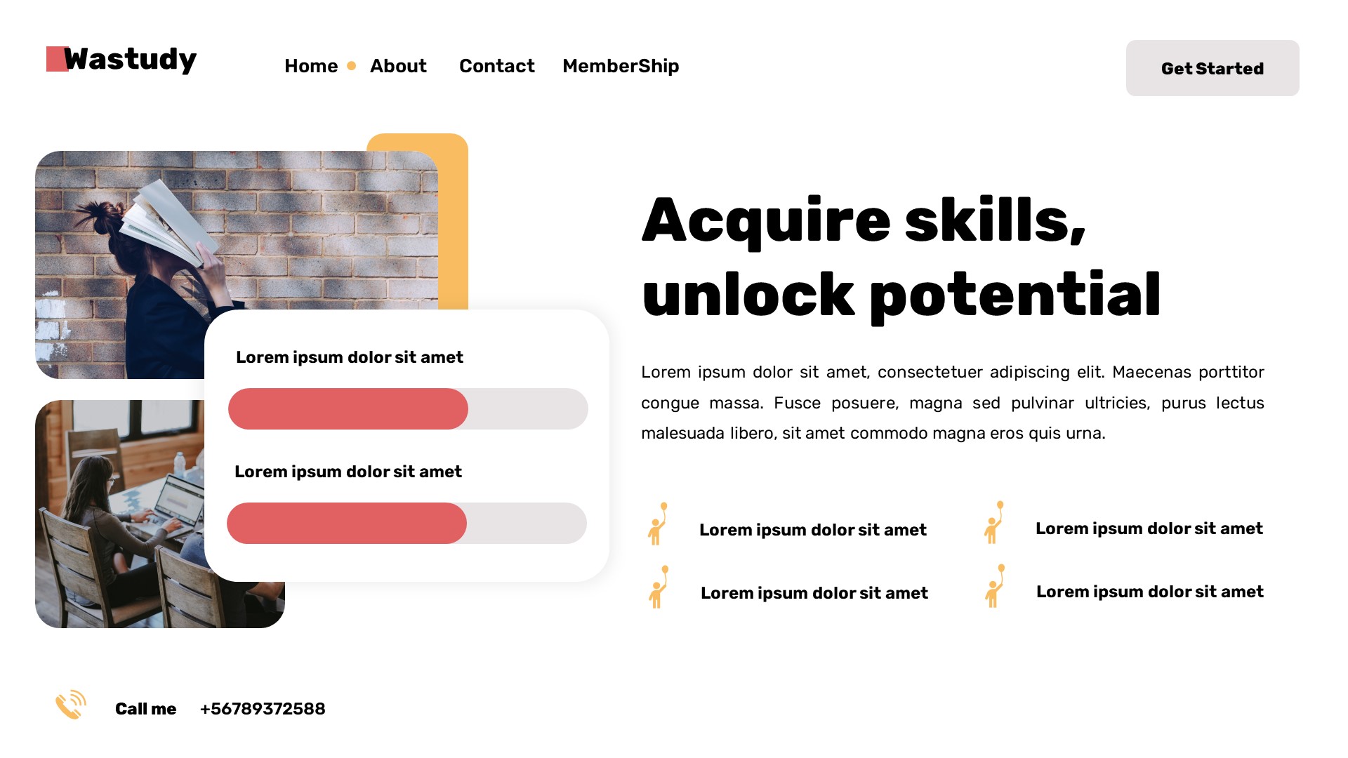 Wastudy - Learning Case Study Powerpoint Template, Presentation Templates