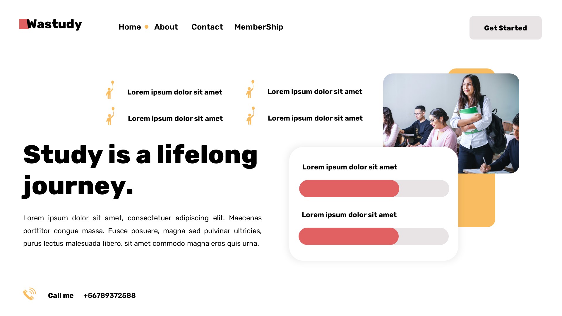 Wastudy - Learning Case Study Powerpoint Template, Presentation Templates