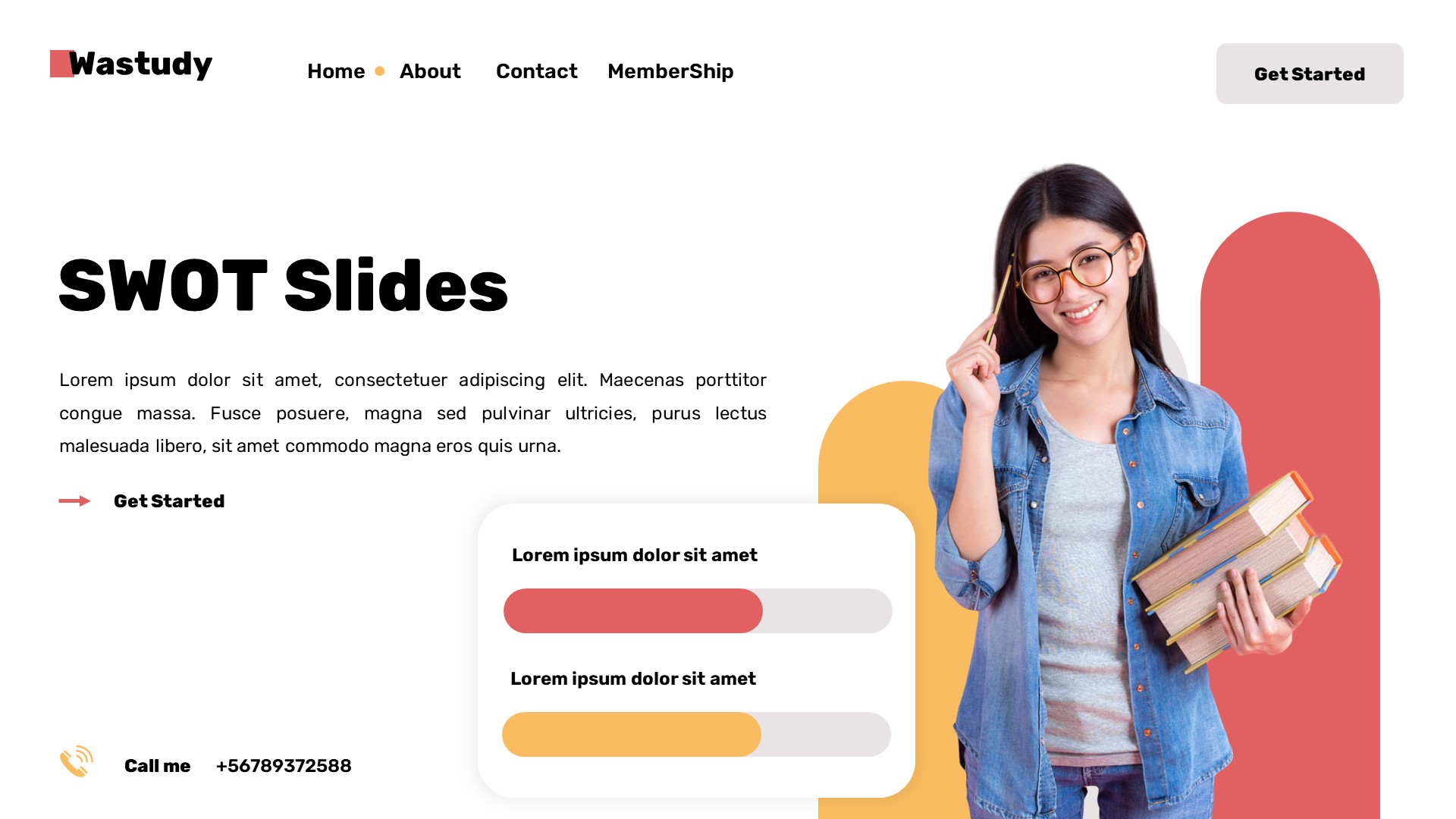 Wastudy - Learning Case Study Powerpoint Template, Presentation Templates