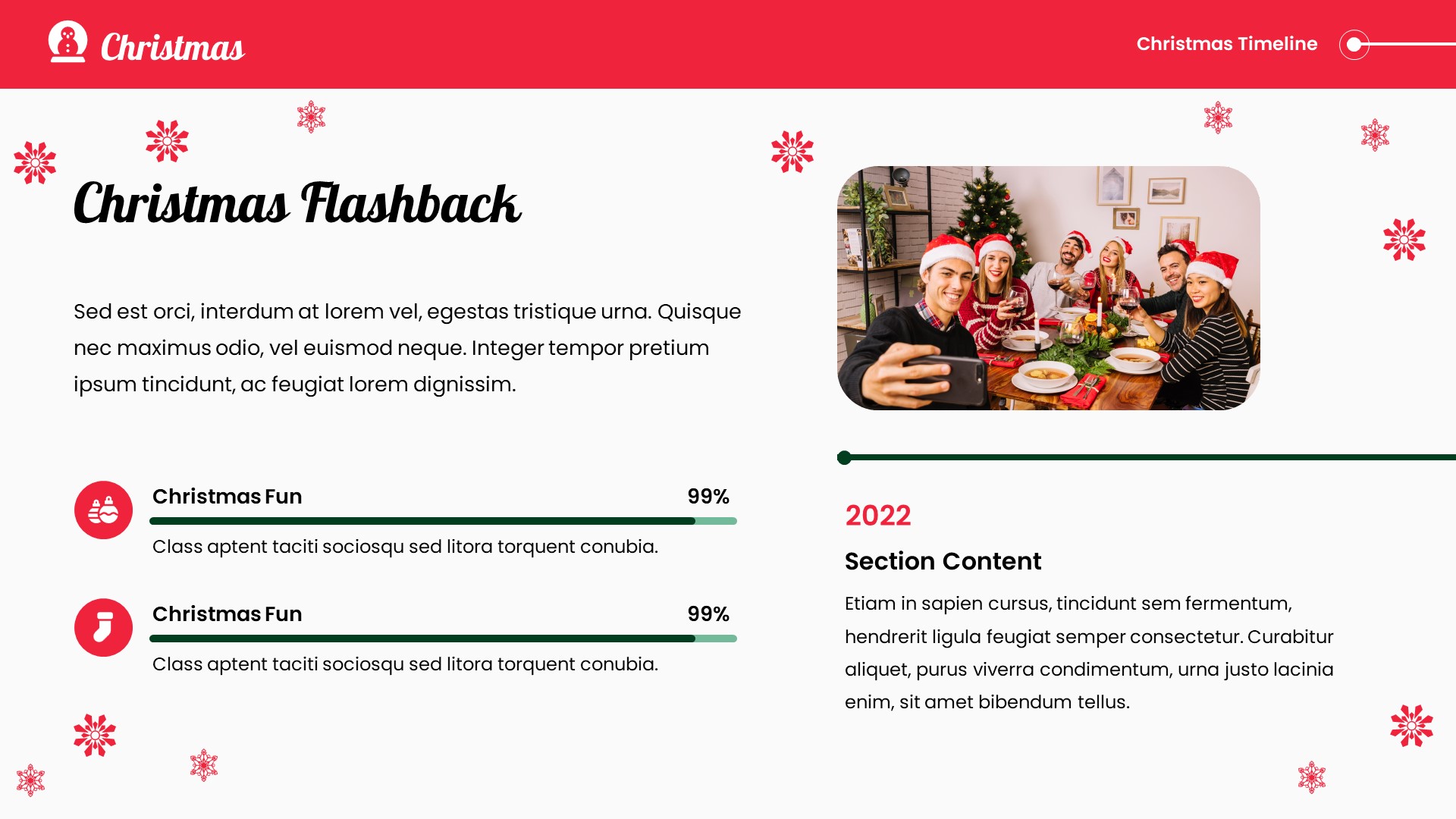 Merry Christmas Day Google Slides Template, Presentation Templates