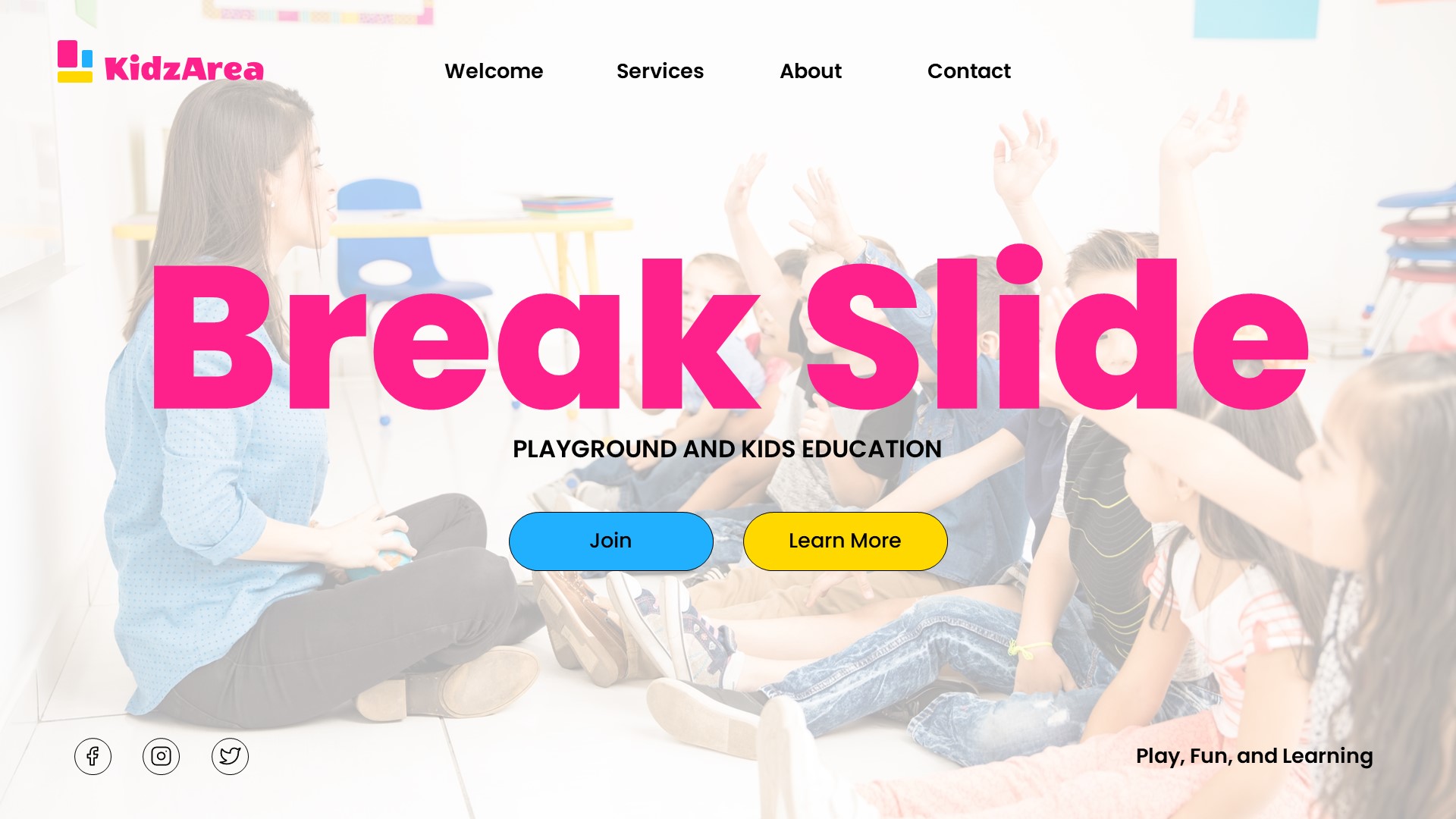 Kidzarea - Education Kids Google Slides Template, Presentation Templates
