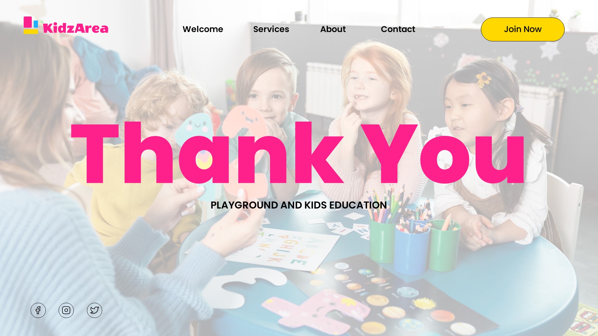 Kidzarea - Education Kids Google Slides Template, Presentation Templates