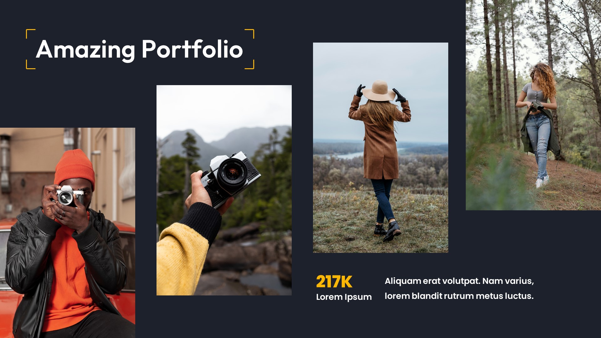 Pixel - Photo Album & Camera Powerpoint Template, Presentation Templates