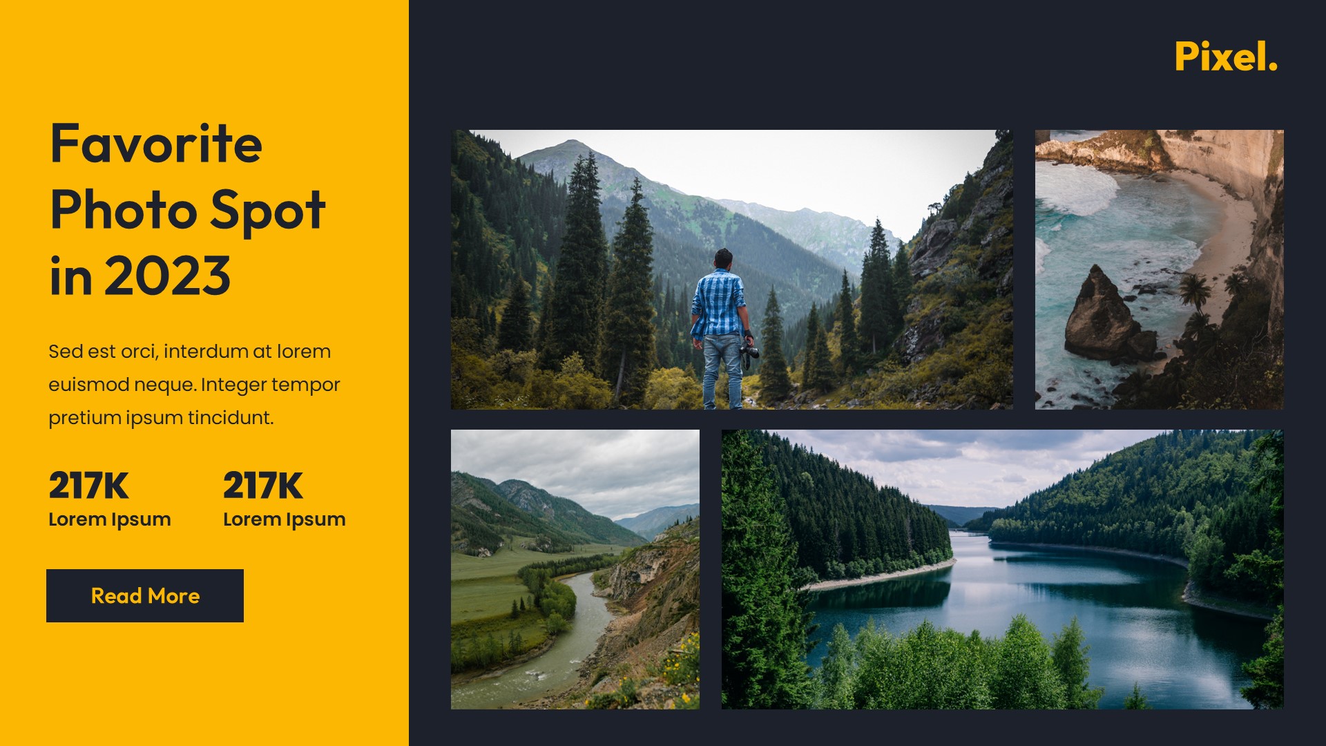 Pixel - Photo Album & Camera Powerpoint Template, Presentation Templates