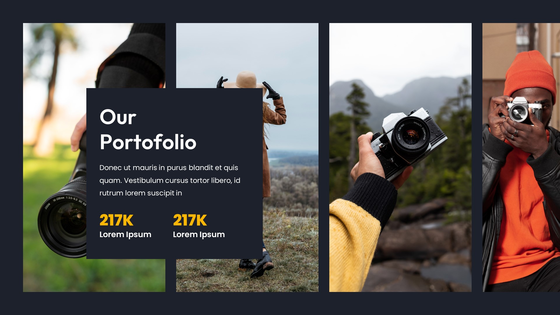 Pixel - Photo Album & Camera Powerpoint Template, Presentation Templates