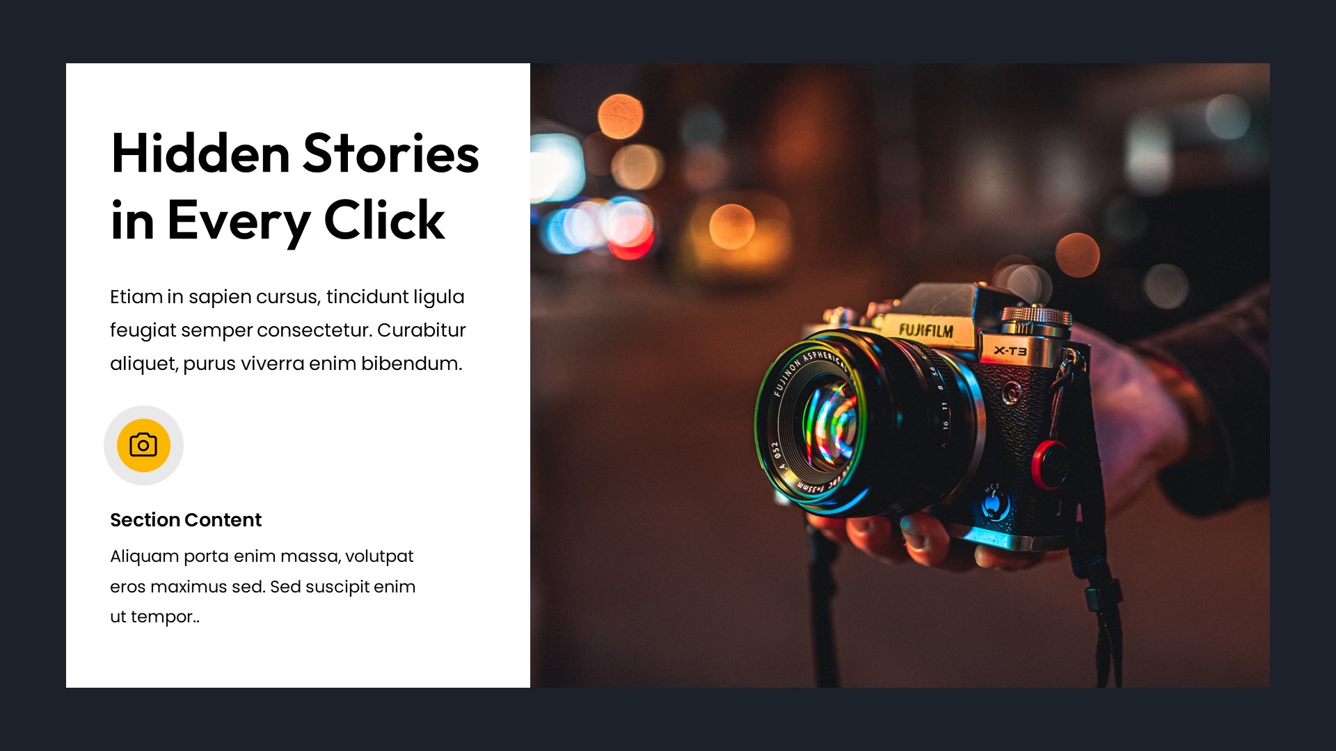 Pixel - Photo Album & Camera Powerpoint Template, Presentation Templates