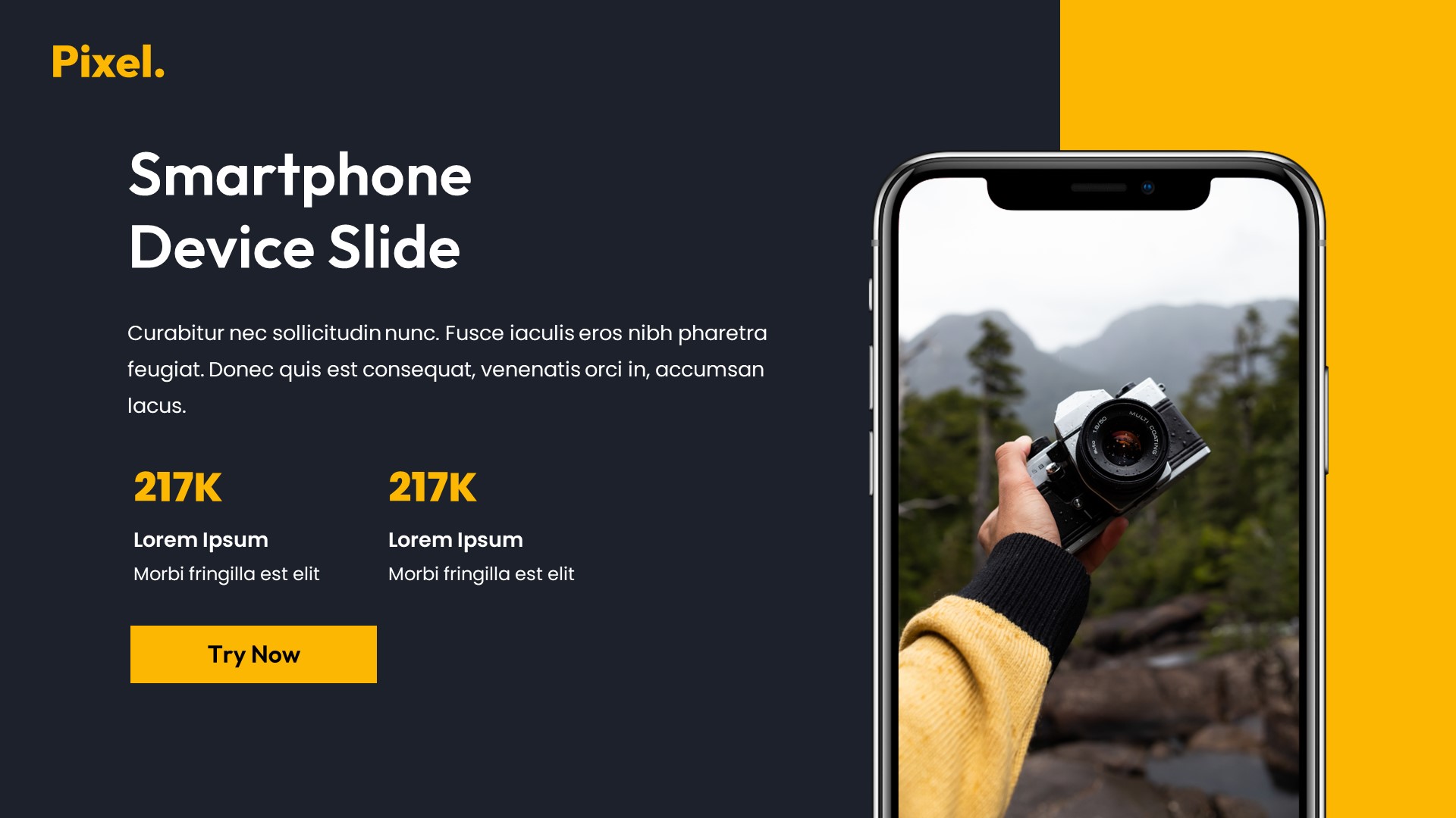 Pixel - Photo Album & Camera Powerpoint Template, Presentation Templates