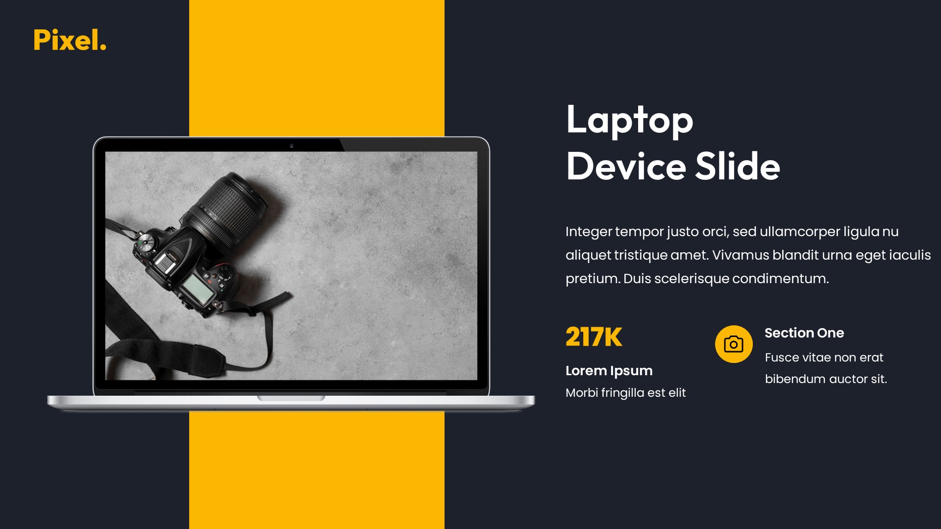 Pixel - Photo Album & Camera Powerpoint Template, Presentation Templates