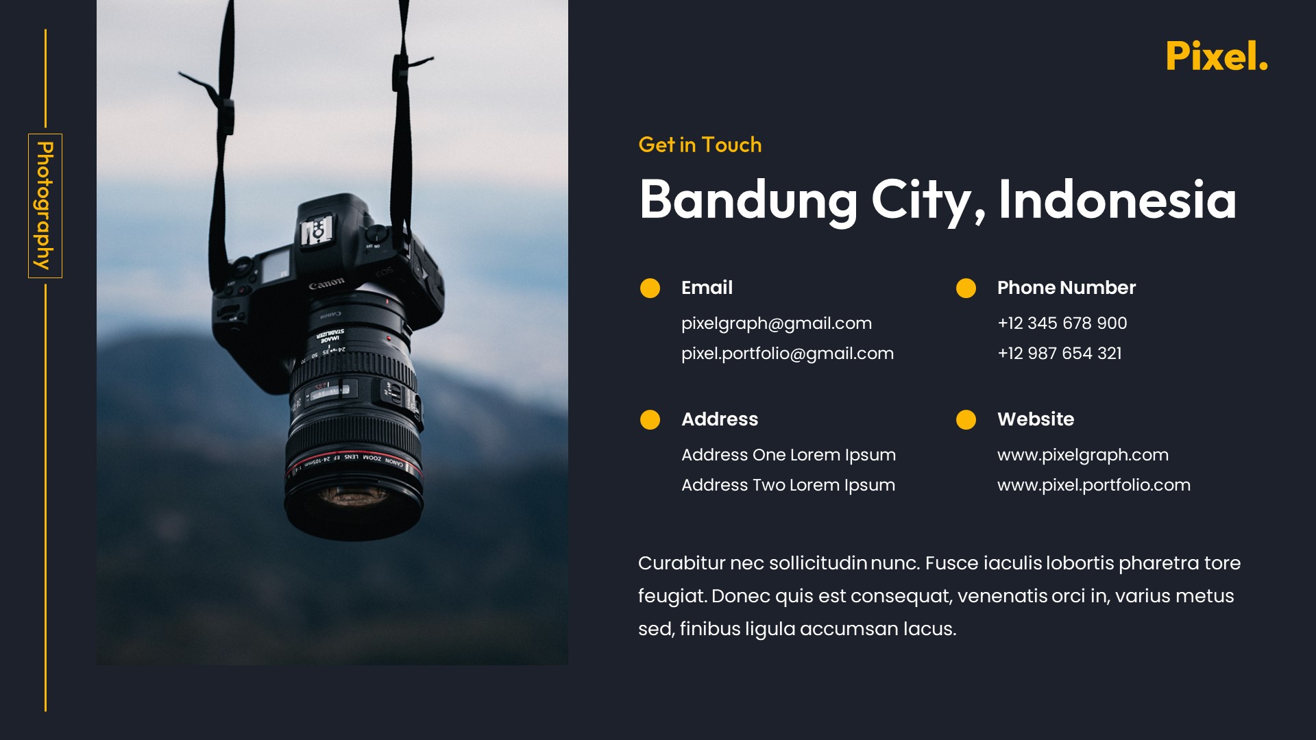 Pixel - Photo Album & Camera Powerpoint Template, Presentation Templates