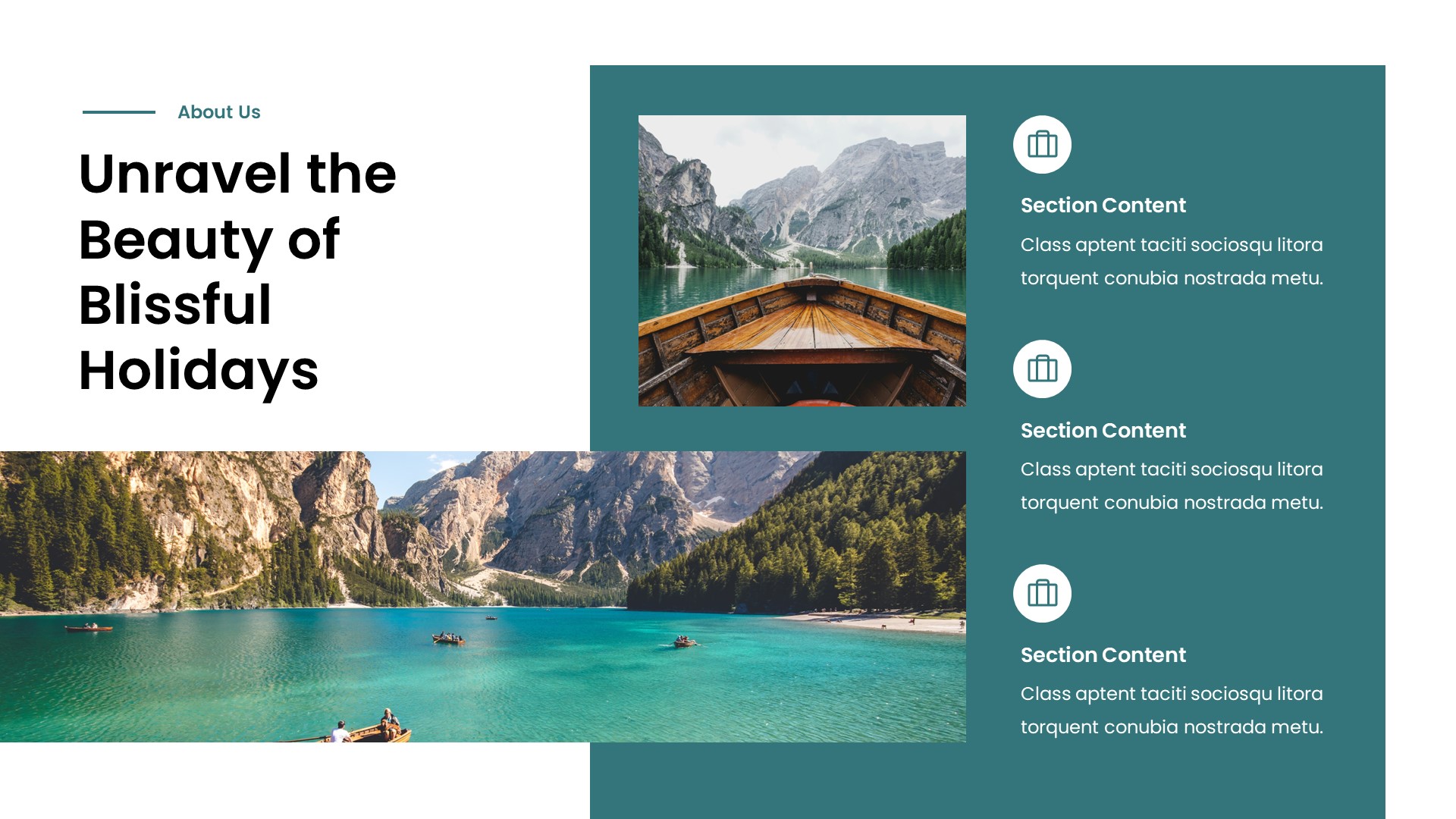 Wikend - Holiday Trip & Resort Powerpoint Template, Presentation Templates