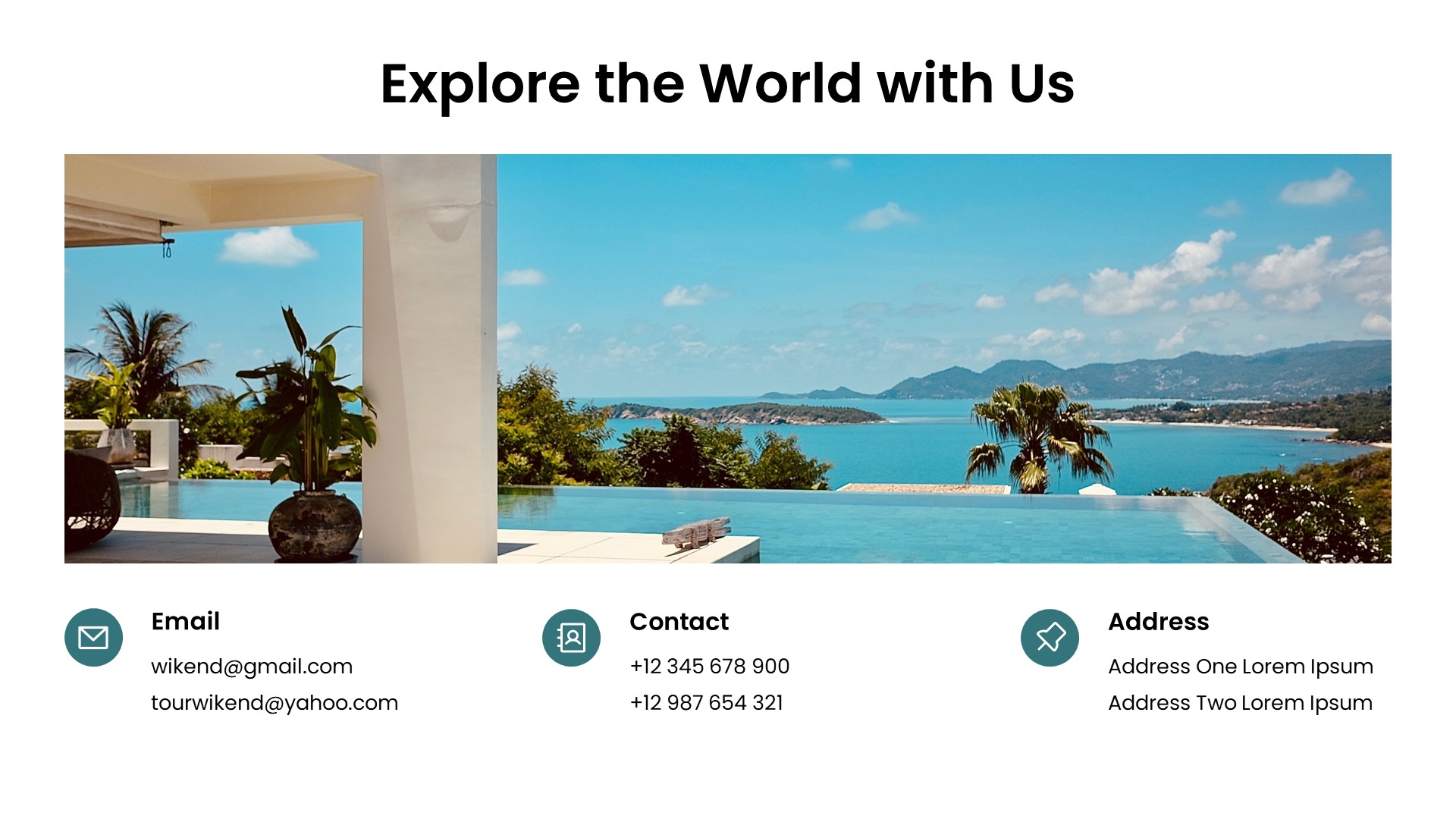 Wikend - Holiday Trip & Resort Powerpoint Template, Presentation Templates