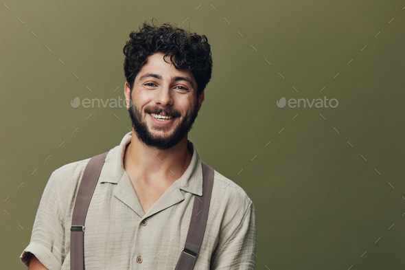 Guy isolated background young men face happy person portrait Stock ...