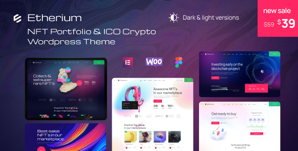 Etherium | NFT Portfolio & ICO Crypto Wordpress Theme by Artureanec