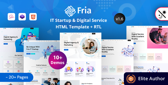 Fria - IT Startup & Technology Services Bootstrap 5 Template by EnvyTheme