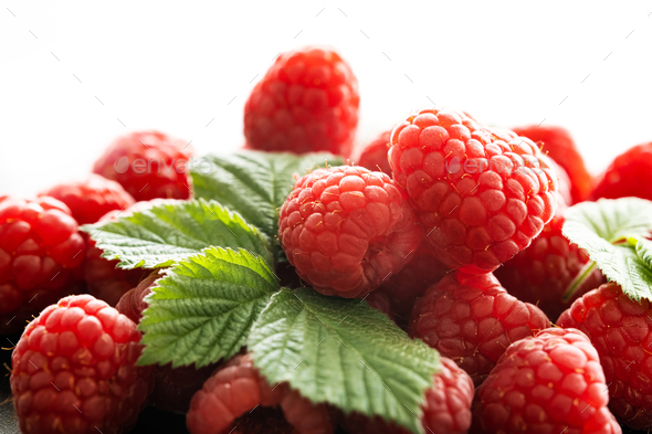 Fresh red raspberries Stock Photo by AFGreen | PhotoDune