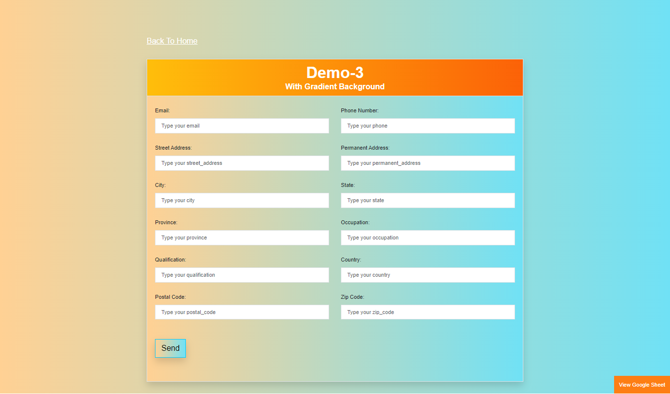 Custom Google Sheet Form by Designcollection | CodeCanyon