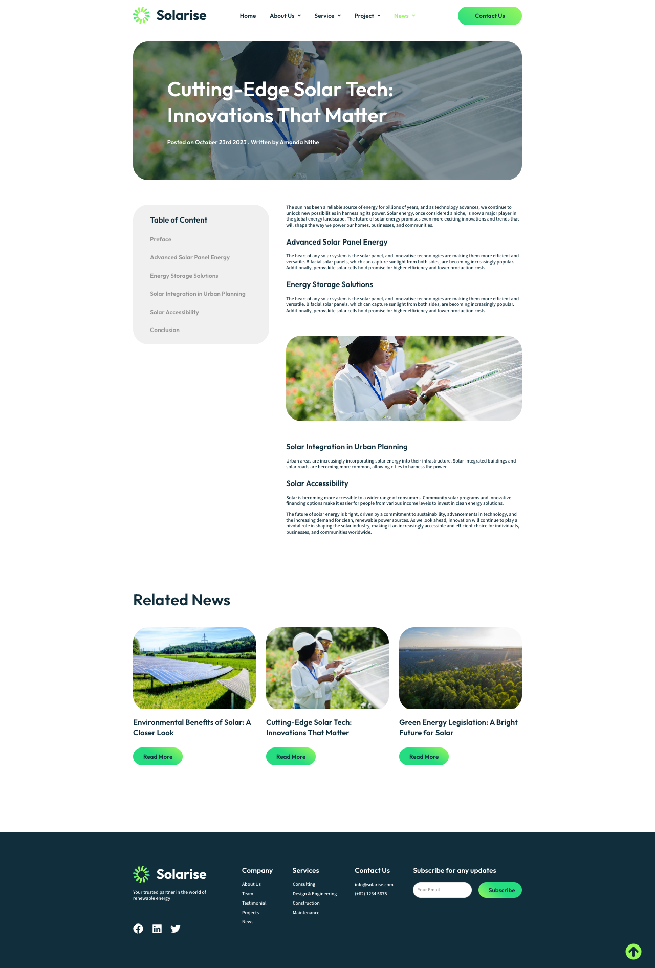 Solarise - Solar Panel Installation Elementor Template Kit by antstheme