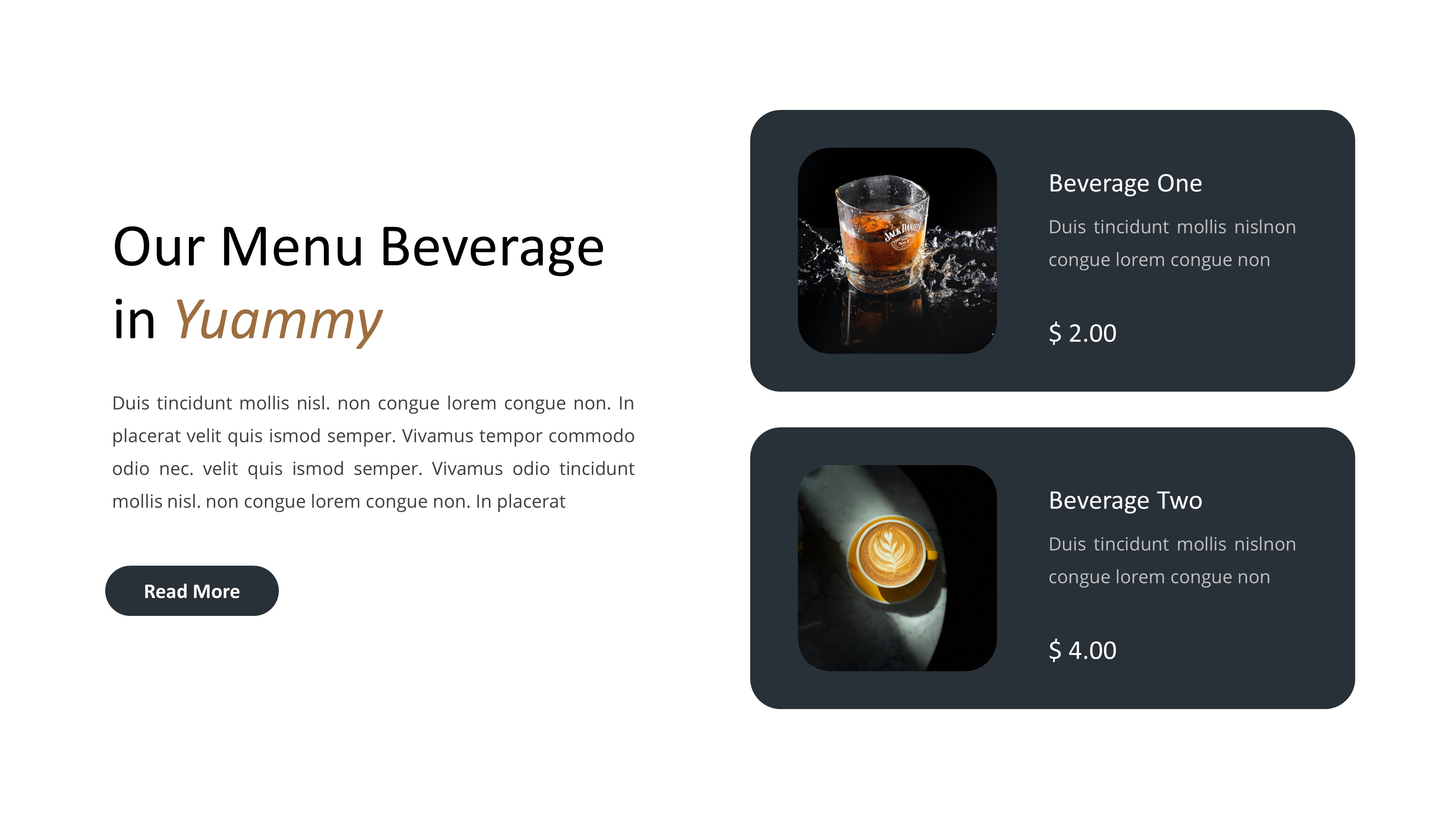 Yuammy - Food And Beverage for Restaurant PowerPoint Presentation ...