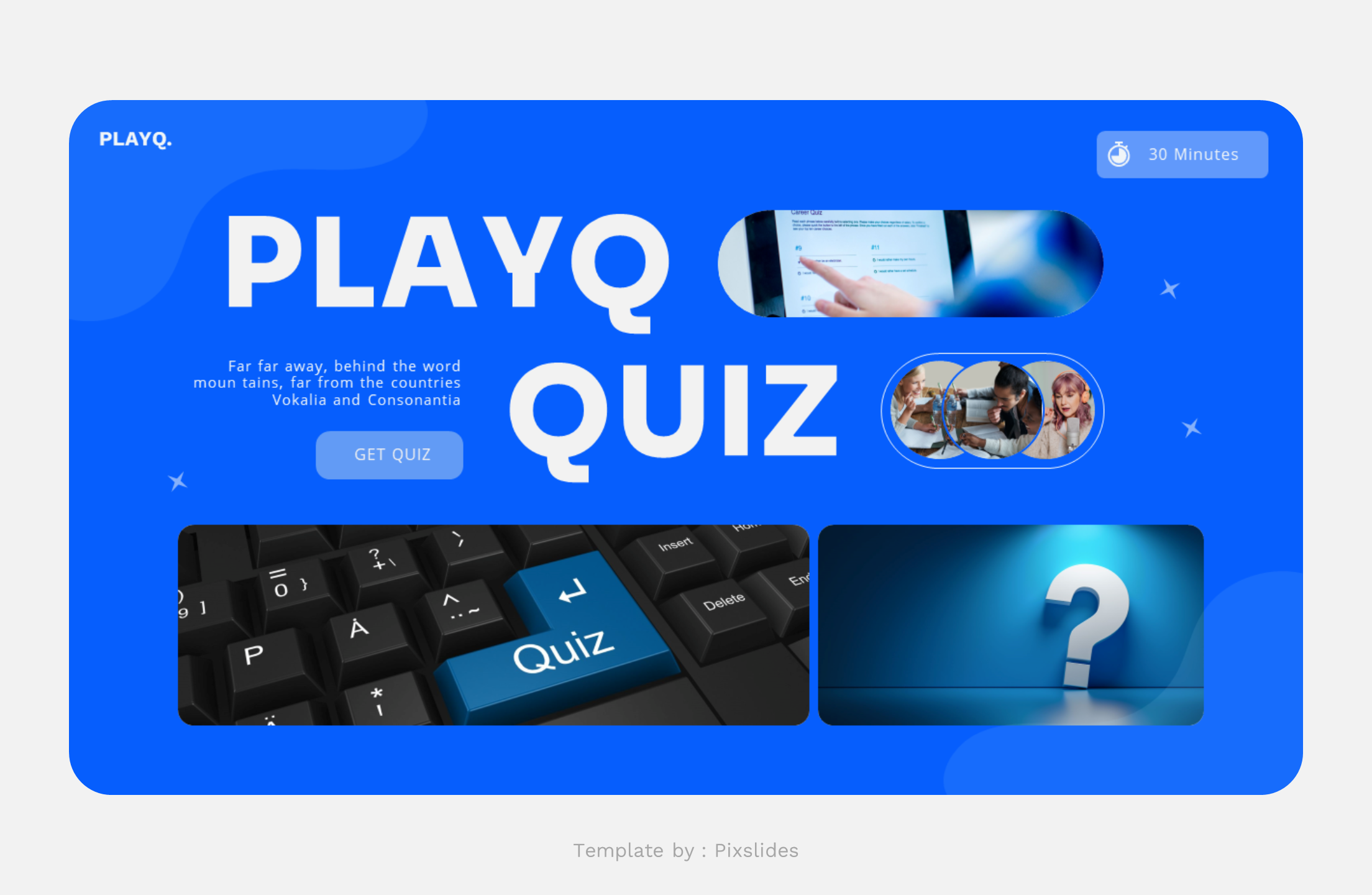 PlayQ - Quiz PowerPoint Presentation Template, Presentation Templates