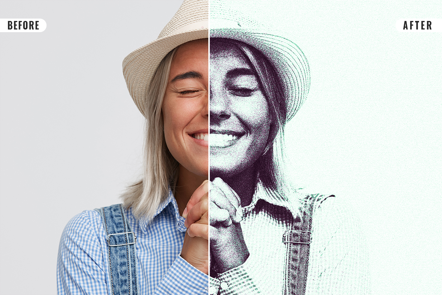 Grain Risograph Photo Effect, Add-ons | GraphicRiver