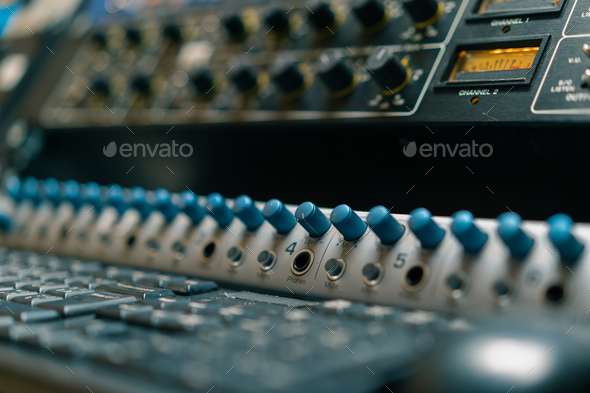 Remote Control Mixer Adjust Sound Volume Level Music Creation Equalizer ...