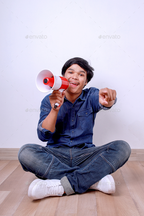 Man Using Megaphone Stock Photo by Garakta-Studio | PhotoDune