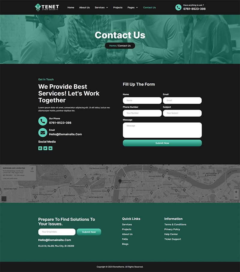 Tenet - Cyber Security Services Elementor Pro Template Kit by Rometheme