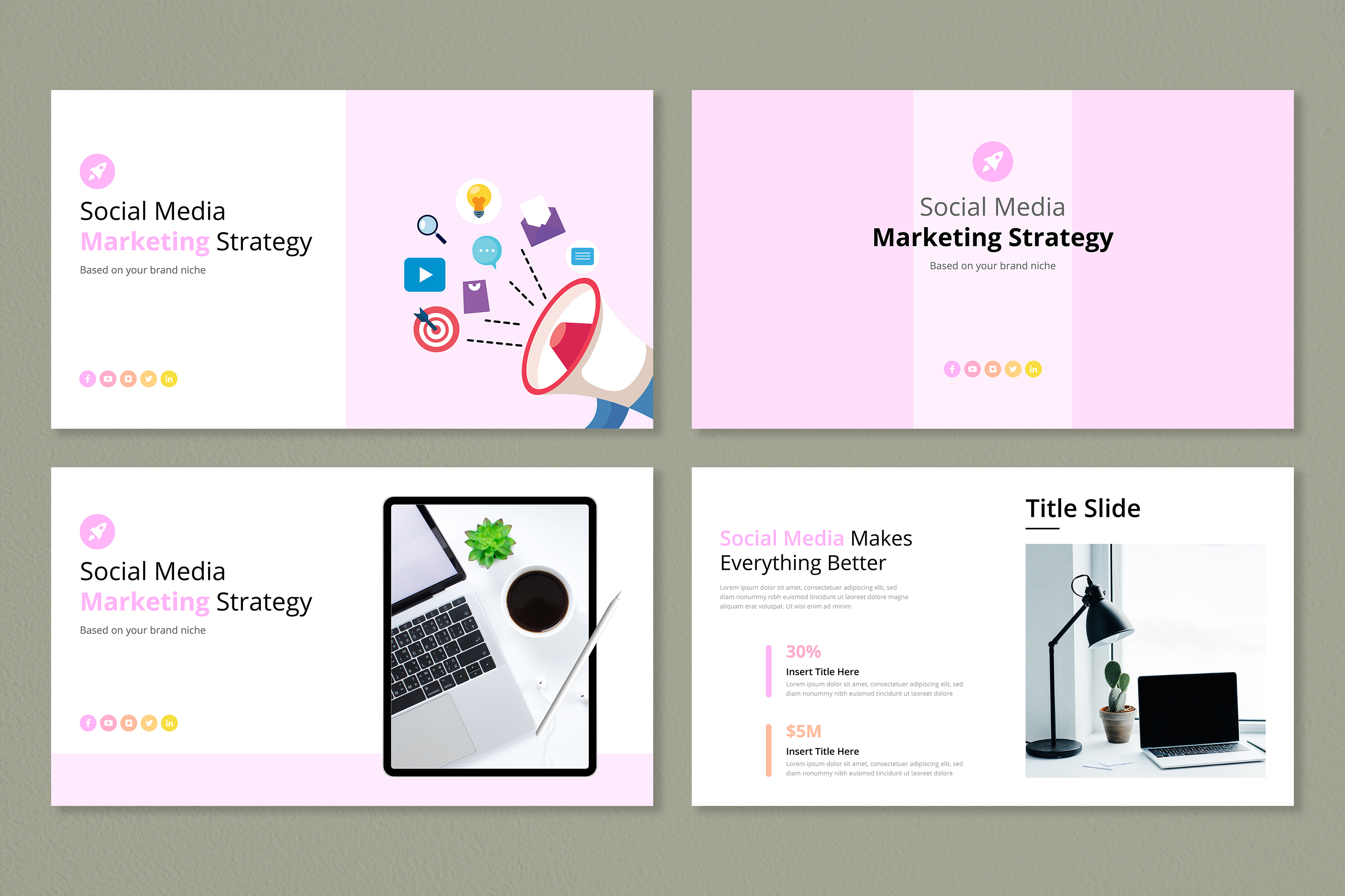 Social Media Marketing Presentation PowerPoint Template, Presentation ...