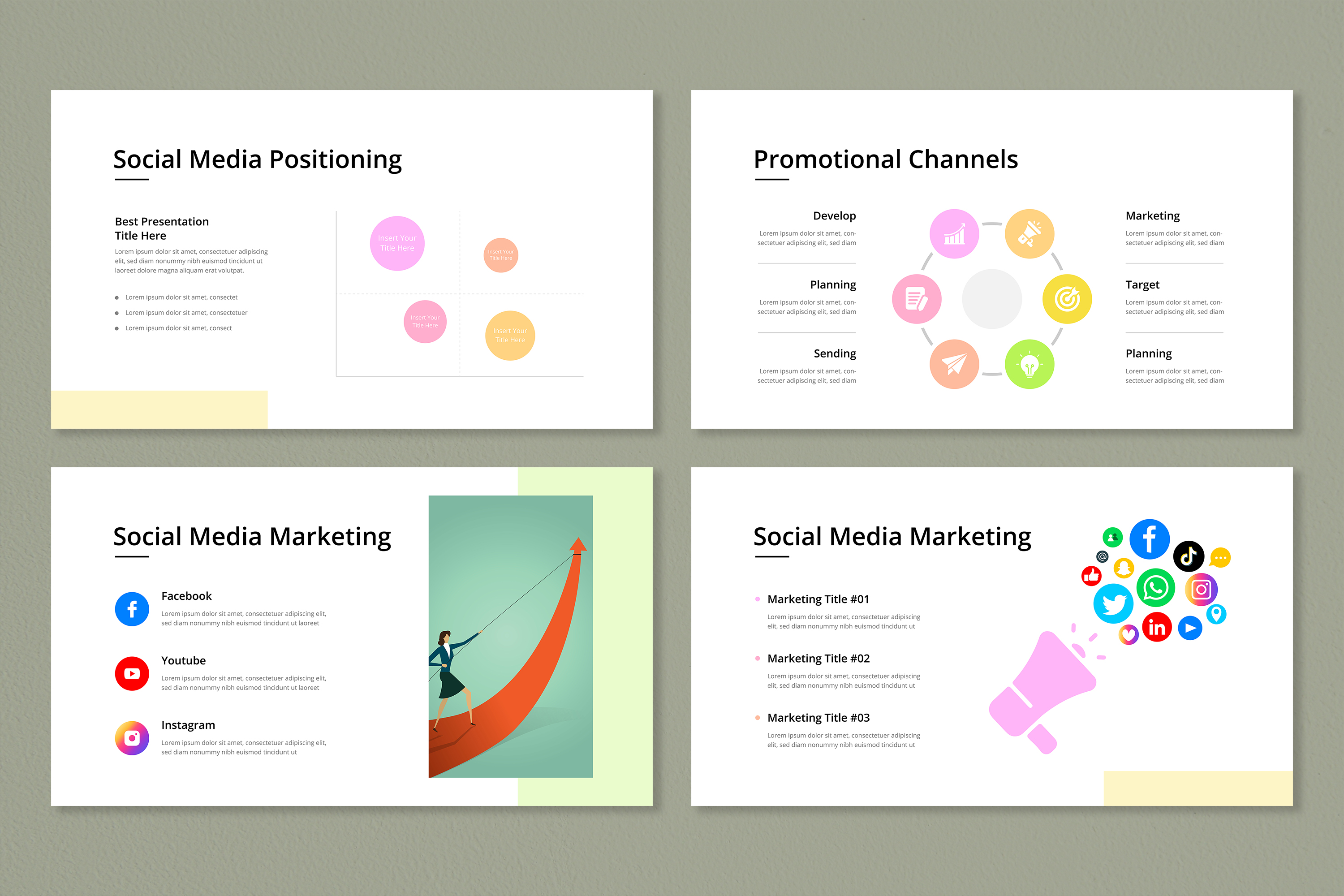 Social Media Marketing Presentation PowerPoint Template, Presentation ...