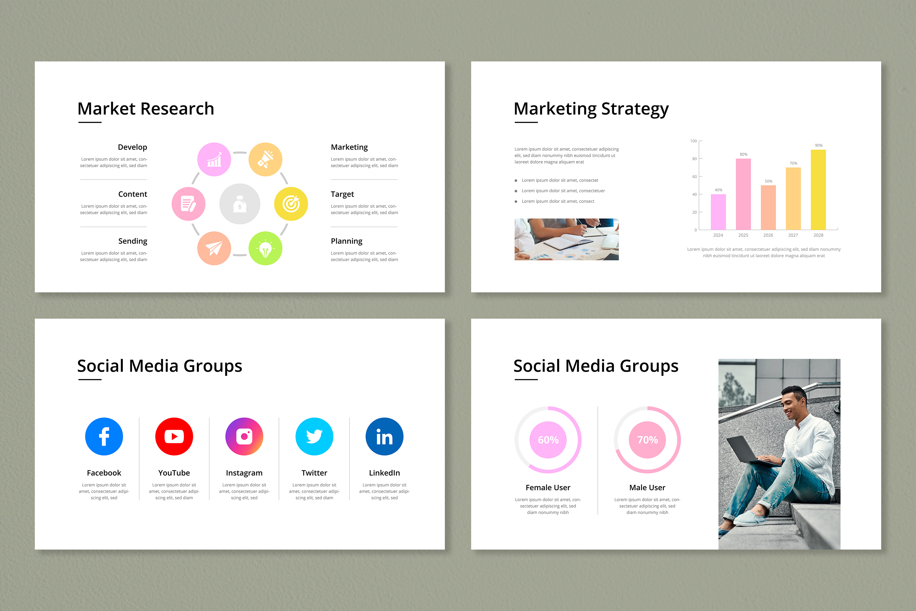 Social Media Marketing Presentation PowerPoint Template, Presentation ...