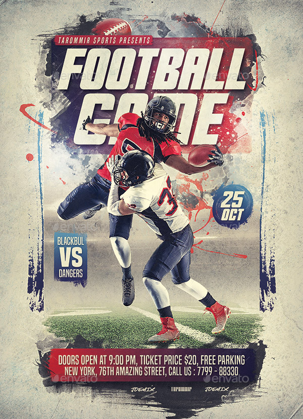 Football Flyer Bundle Vol 4, Print Templates | GraphicRiver