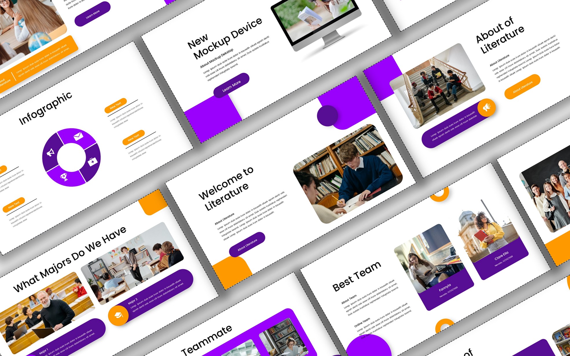 Literature - Education PowerPoint Template, Presentation Templates